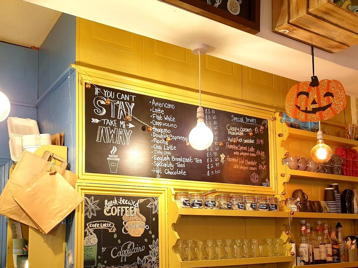 Menu at Cloisters cafe, Wimborne Minster
