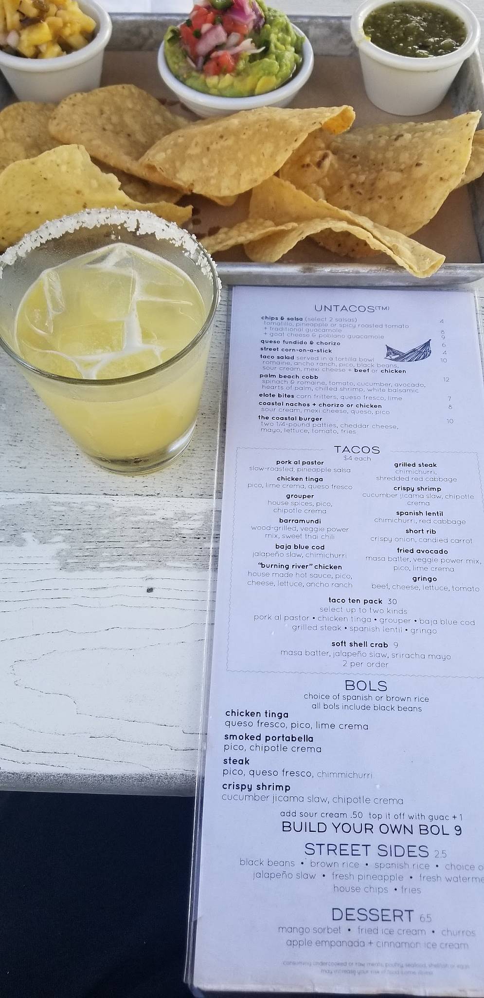Menu at Coastal Taco Bar + Chill, Cleveland
