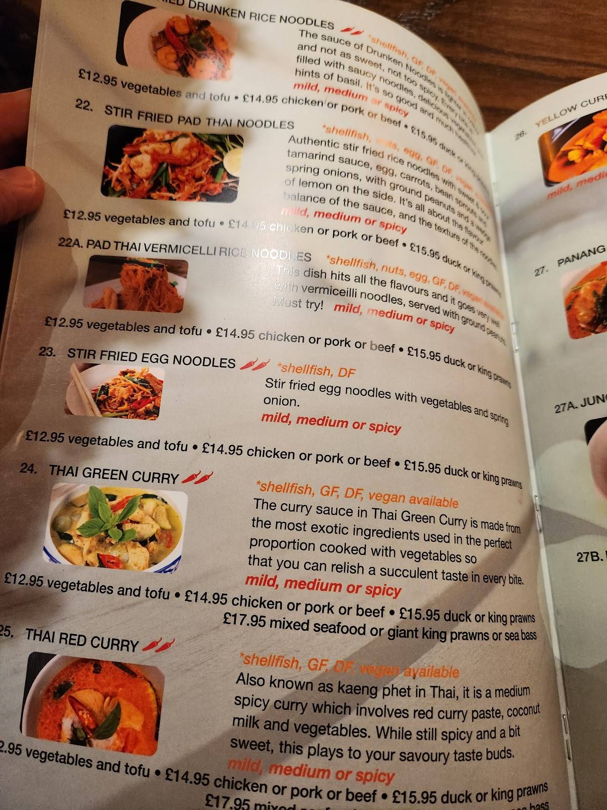 Menu at Coco & Rum restaurant, Saltburn-by-the-Sea