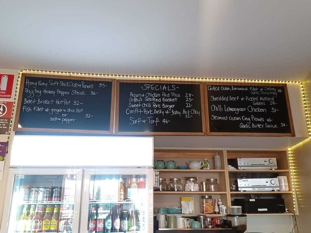 Menu at Coffey's Hotel pub & bar, Cooma