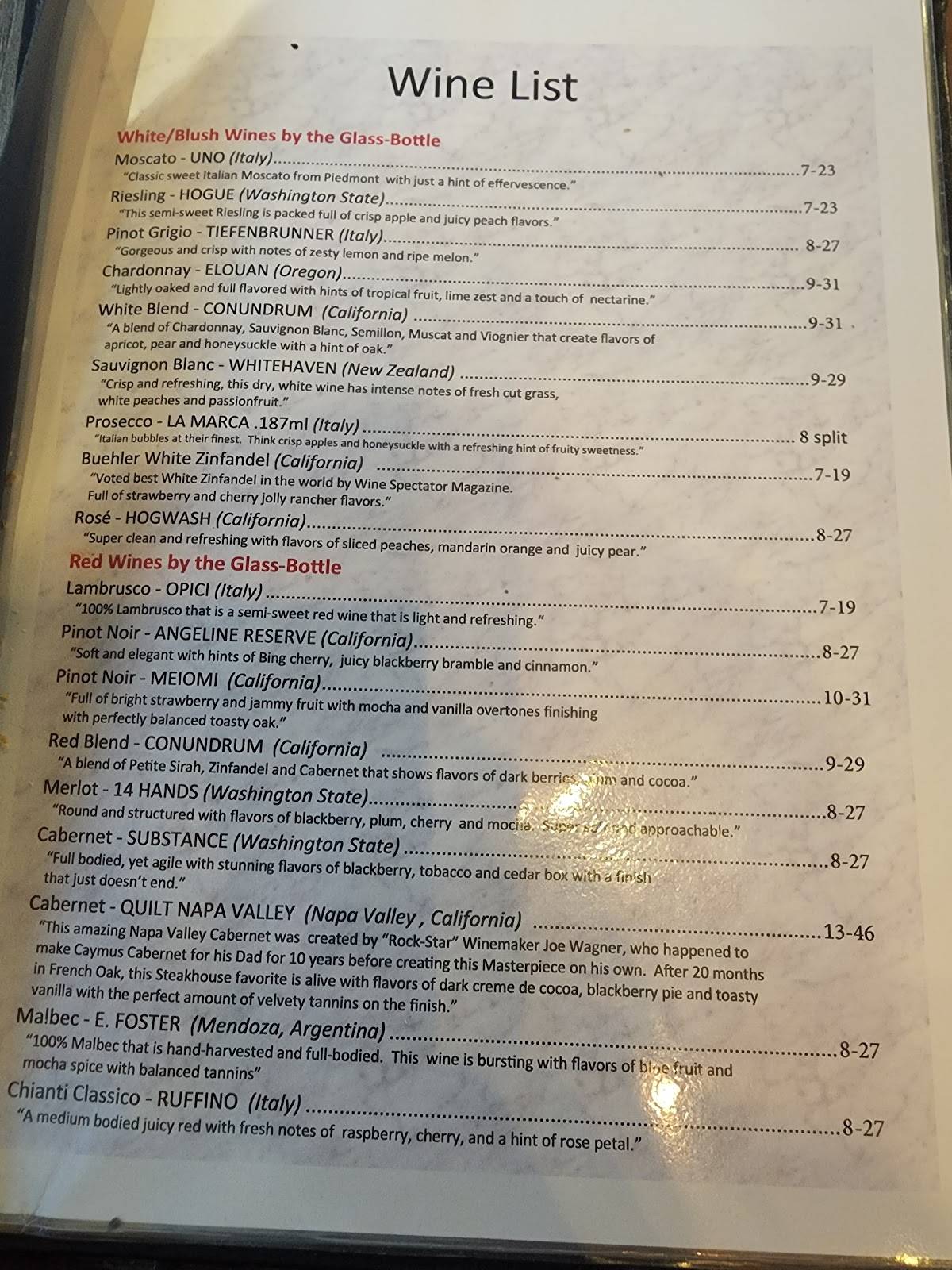 Menu at Ravanelli's Italian Steakhouse & Wine Bar, Collinsville, 26 ...