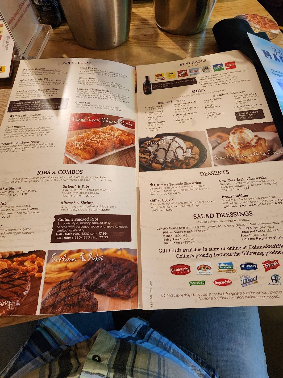 Menu at Colton's Steak House & Grill steakhouse, West Plains