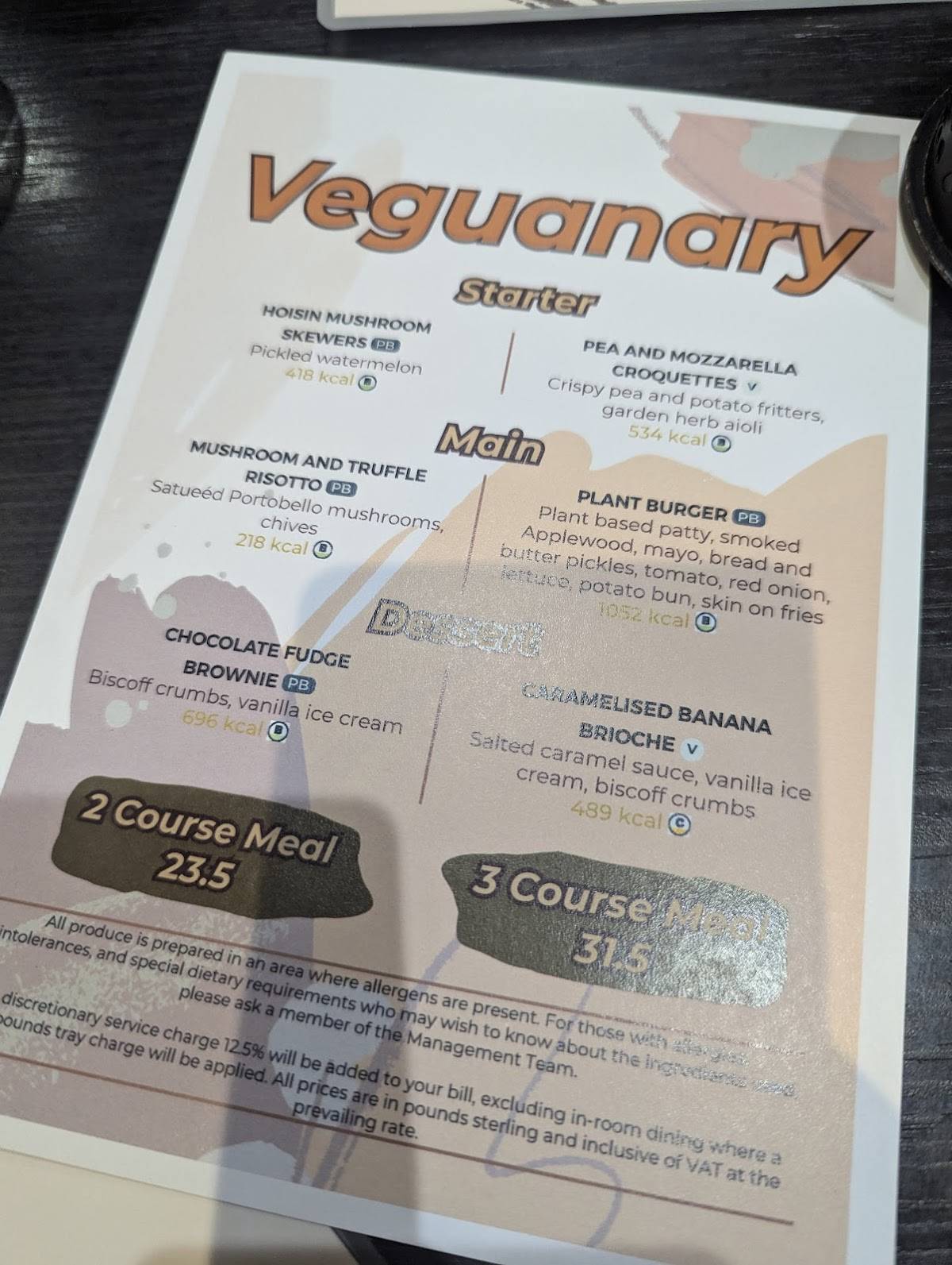 Menu at Columbia Restaurant, London
