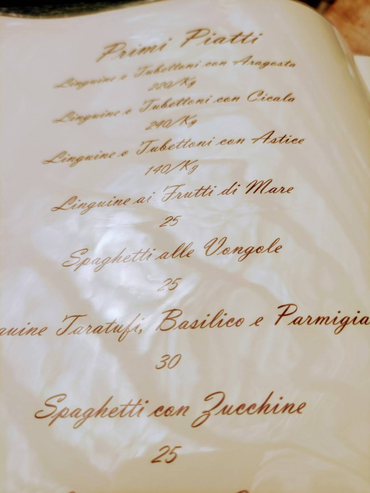 Menu at Conca del Sogno pub & bar, Massa Lubrense, Via Amerigo Vespucci