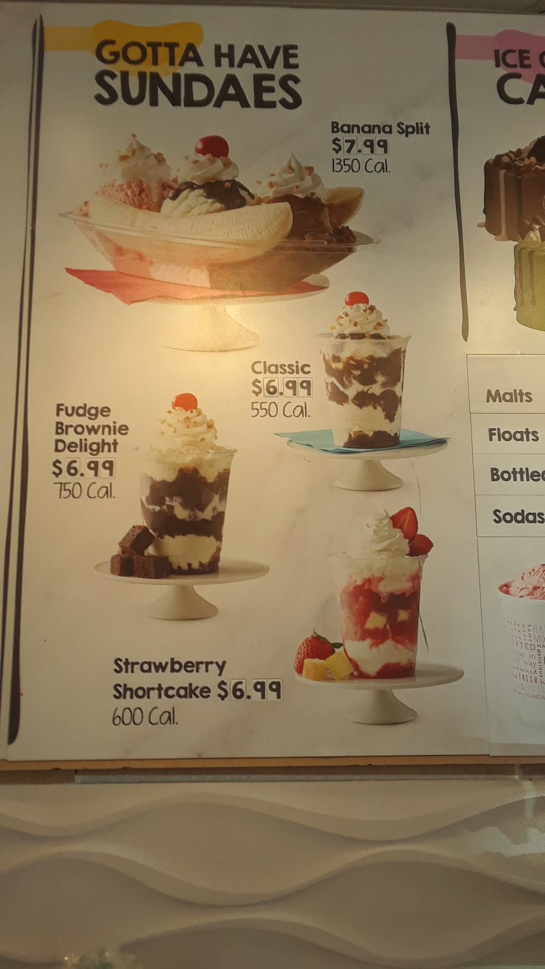 Carta del postres Marble Slab Creamery, Conroe, N Loop 336 W