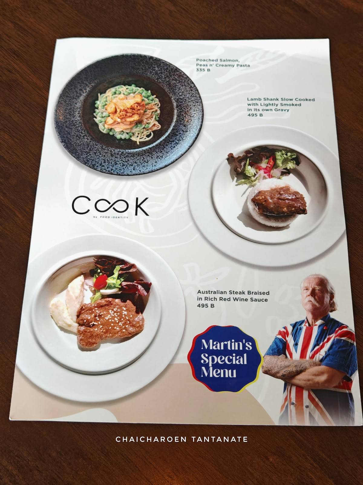 Menu at Cook by Food Identity restaurant, Bangkok