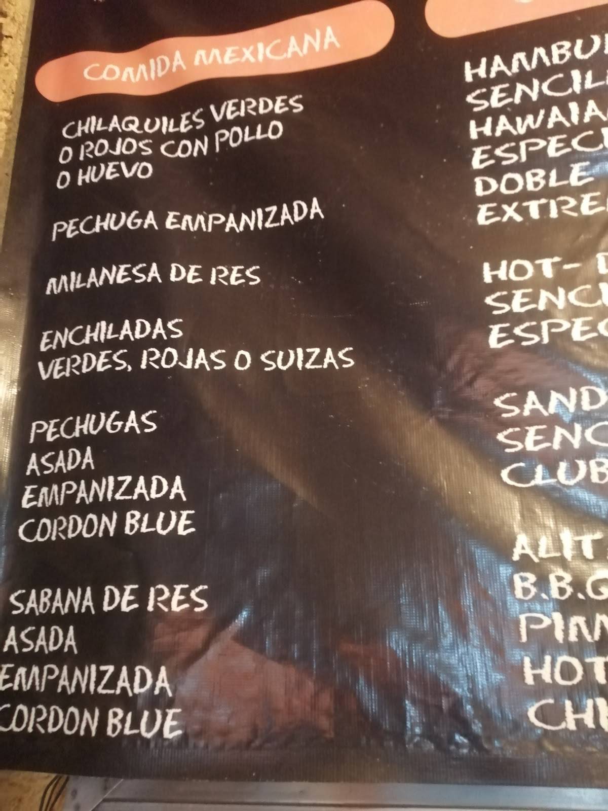 Carta del restaurante Coraline Burguer's, Mexico