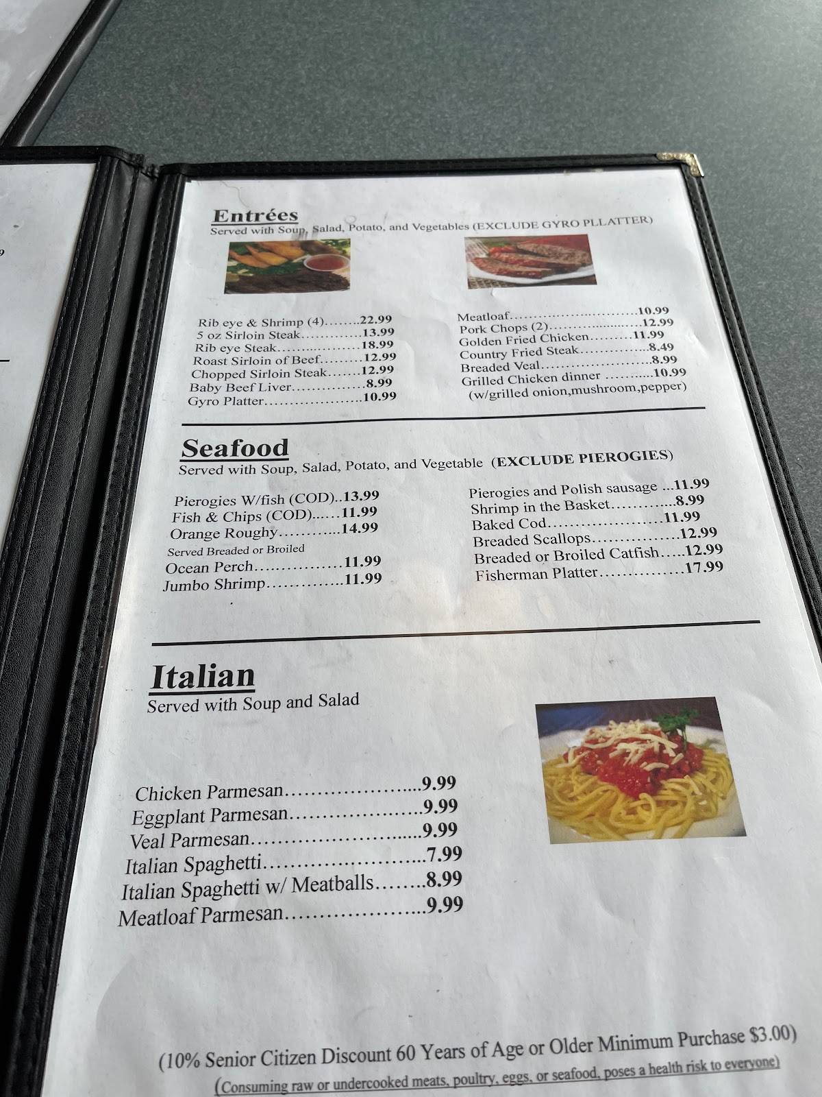 Menu at Cortina's Family Restaurant, Euclid