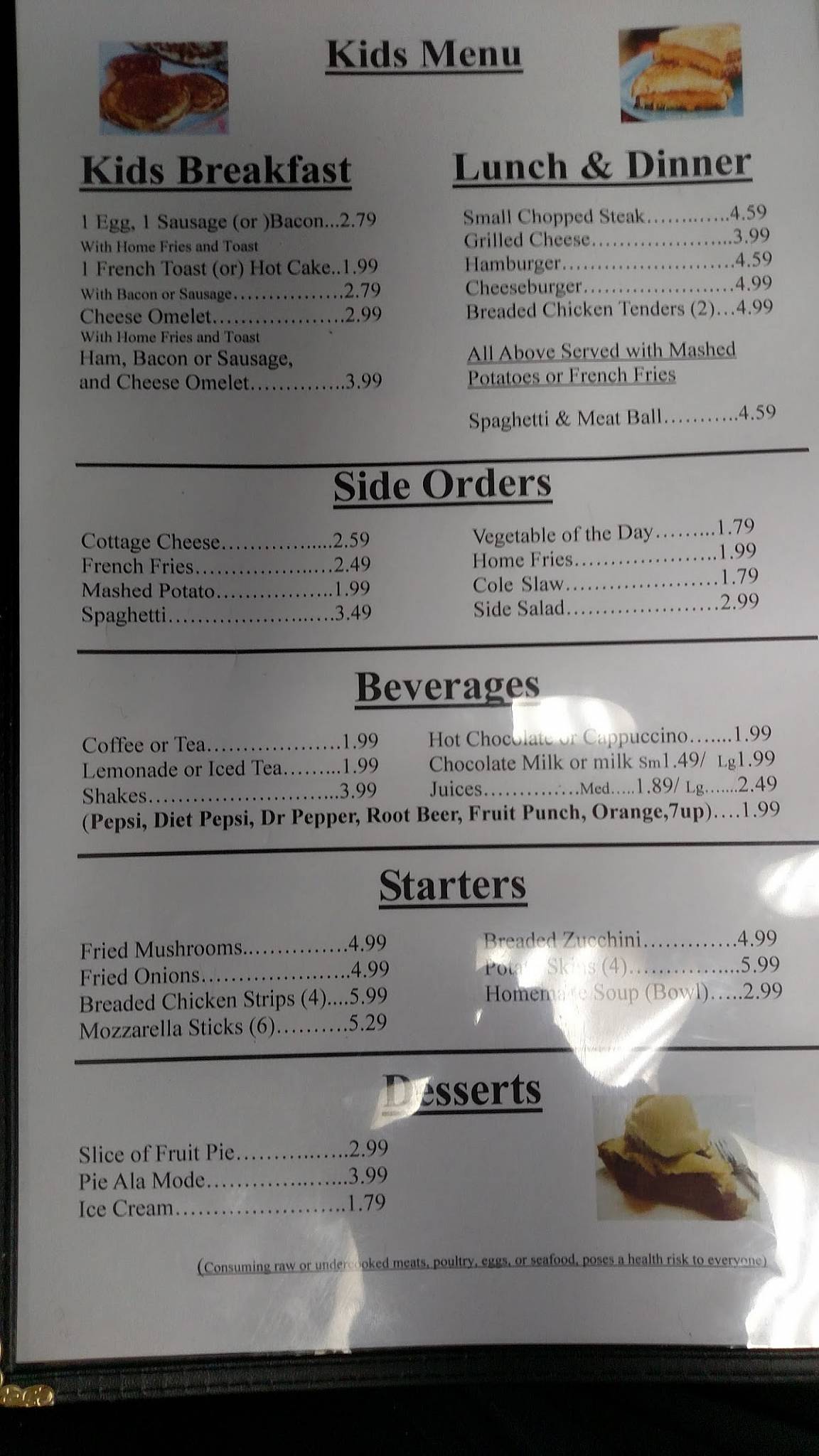 Menu at Cortina's Family Restaurant, Euclid