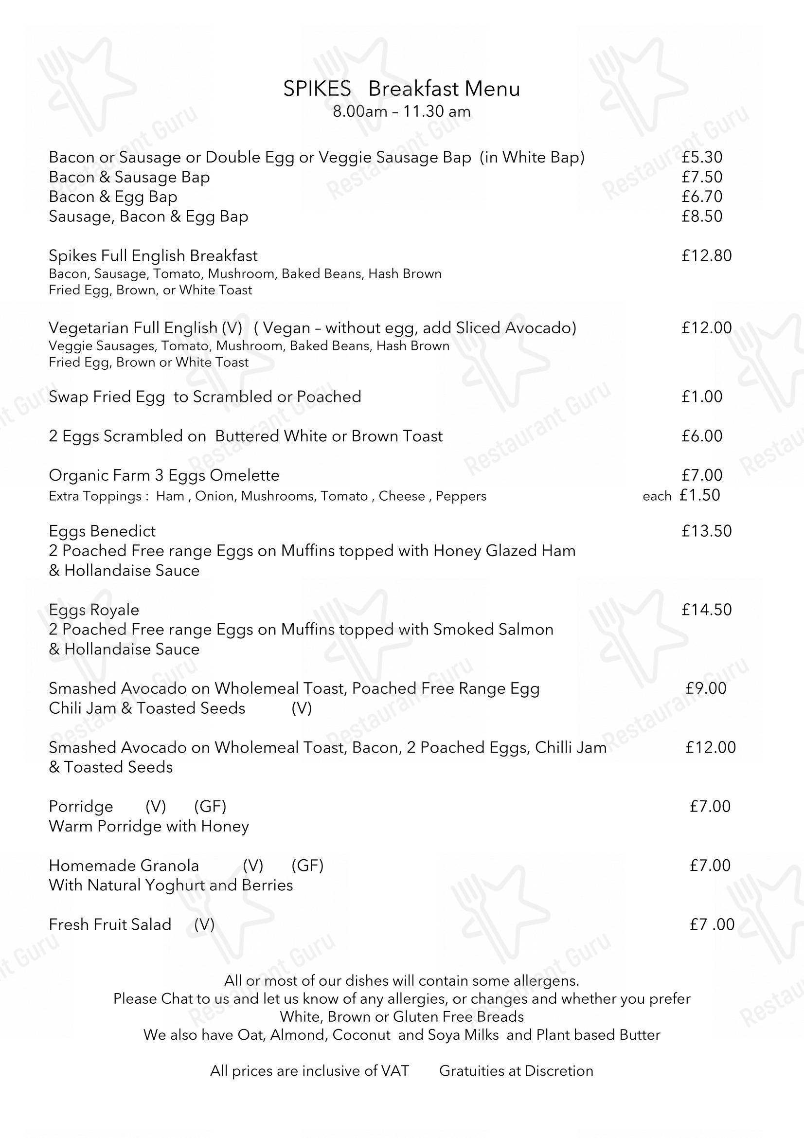 Menu at Cotto at The Cambridge Country Club, Cambridge, Country Club