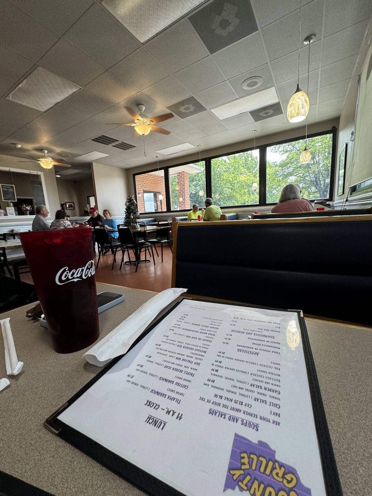 Menu at County Grille restaurant, Farmville