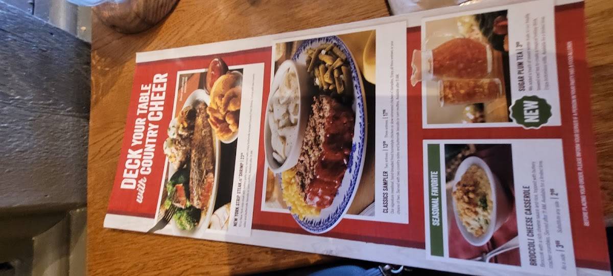 Menu at Cracker Barrel Old Country Store, Lake Delton, WI Wisconsin ...