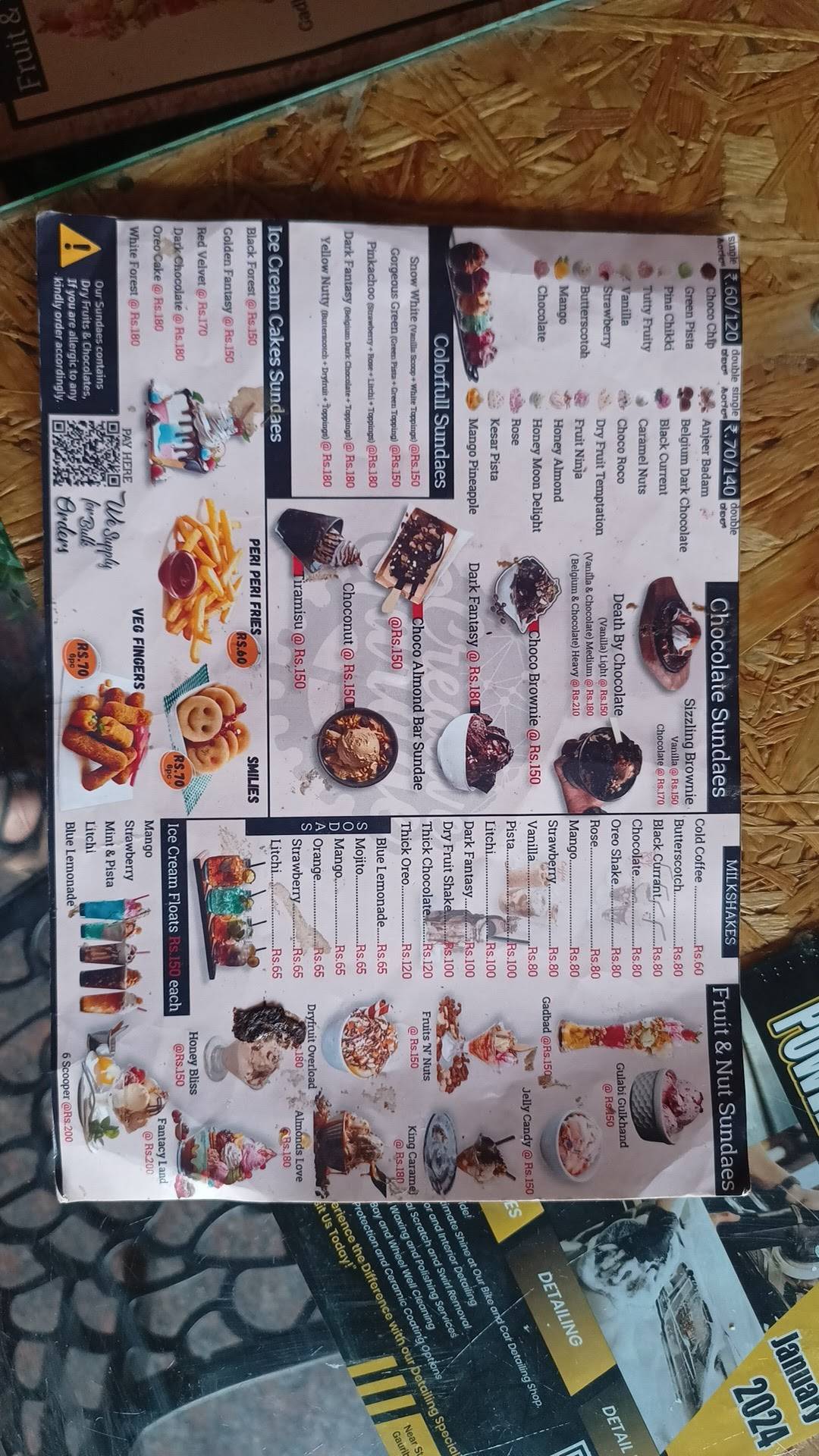Menu at Creative Garage ( Ice Cream Scoops and Snacks ), Gauribidanur