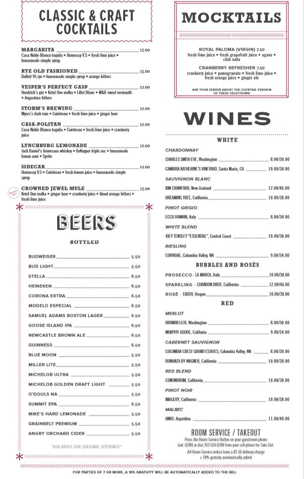 Menu at Creekside Cafe, Plymouth