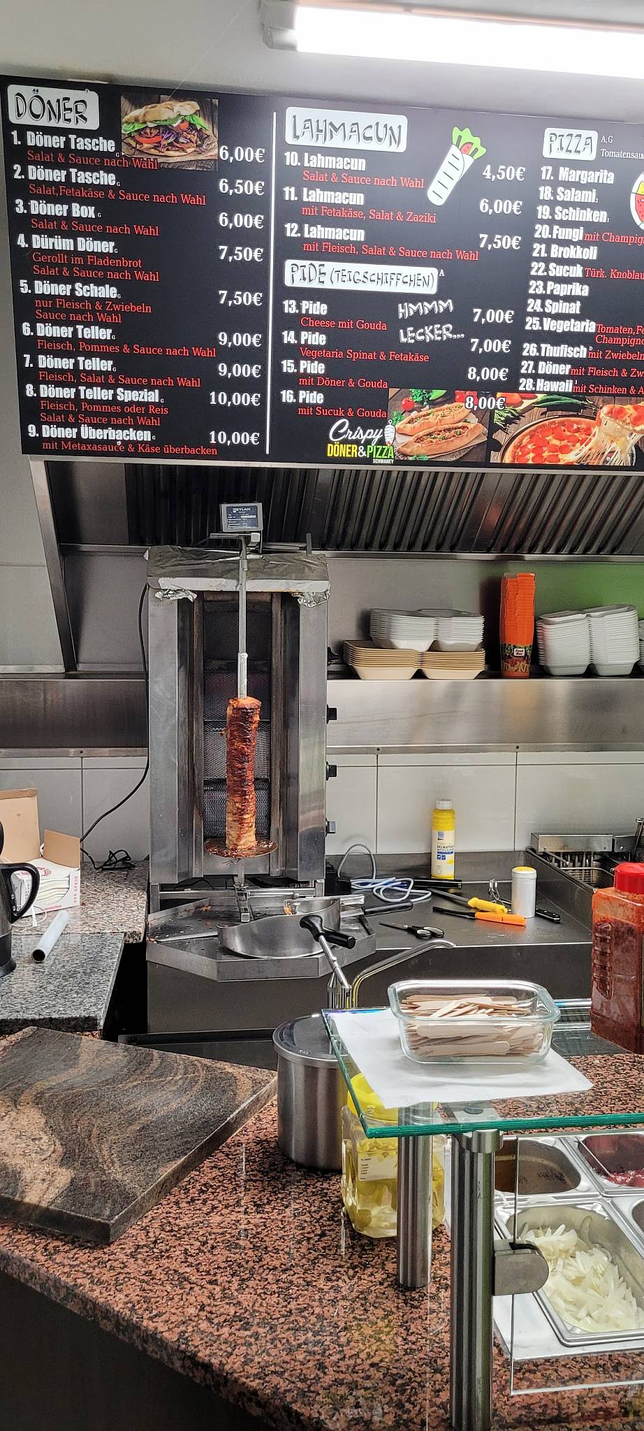 Menu au Crispy Döner Pizza Schwaney, Altenbeken