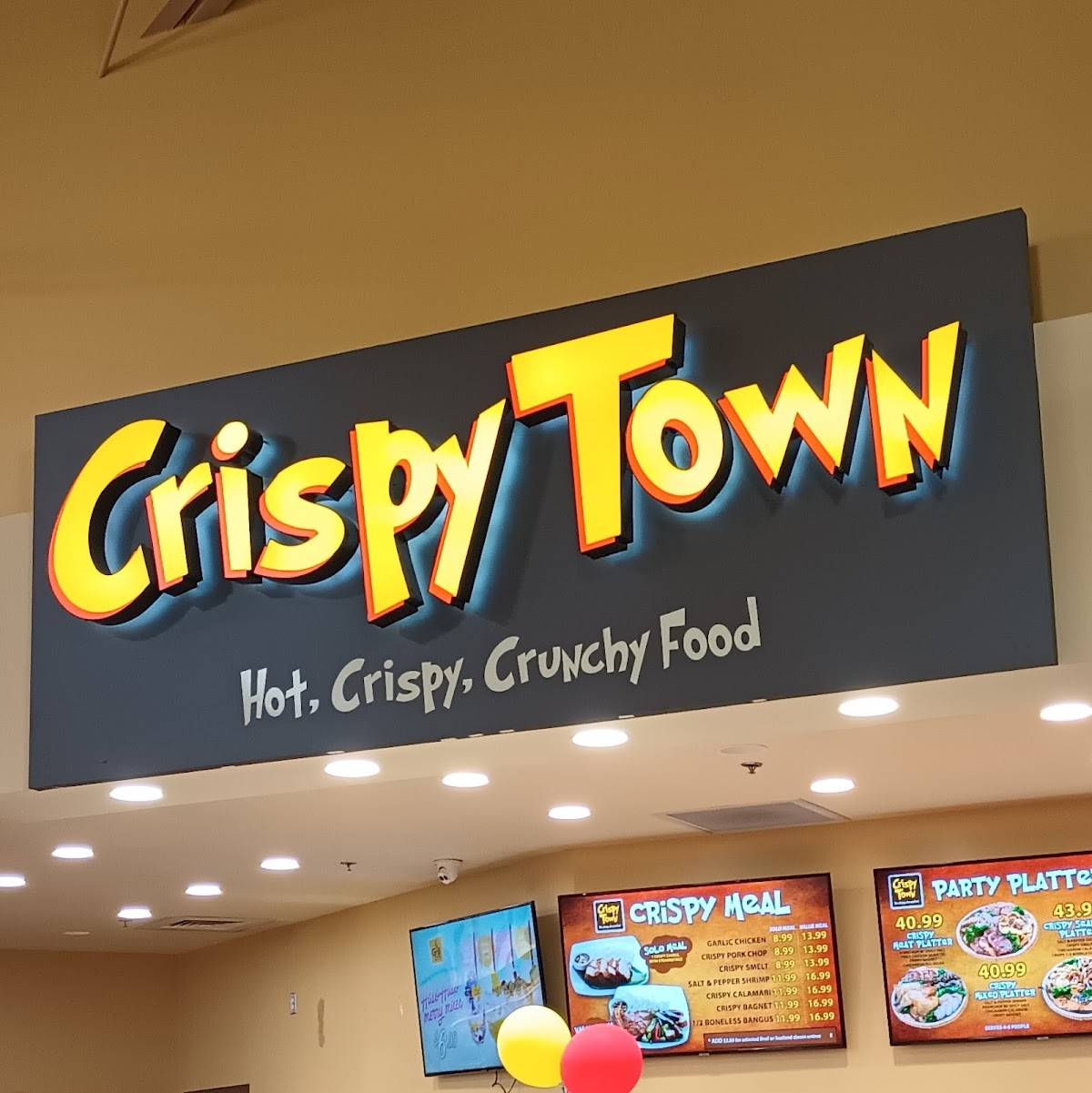 Menu at Crispy Town restaurant, Chicago