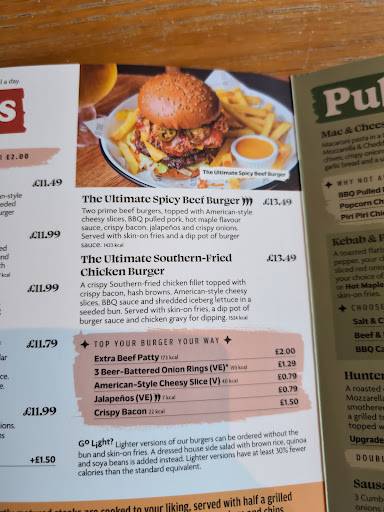 Menu at Cronkinsons Farm pub & bar, Nantwich