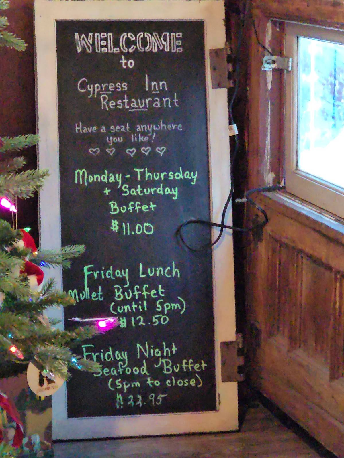 Menu at Cypress Inn Restaurant, Cross City