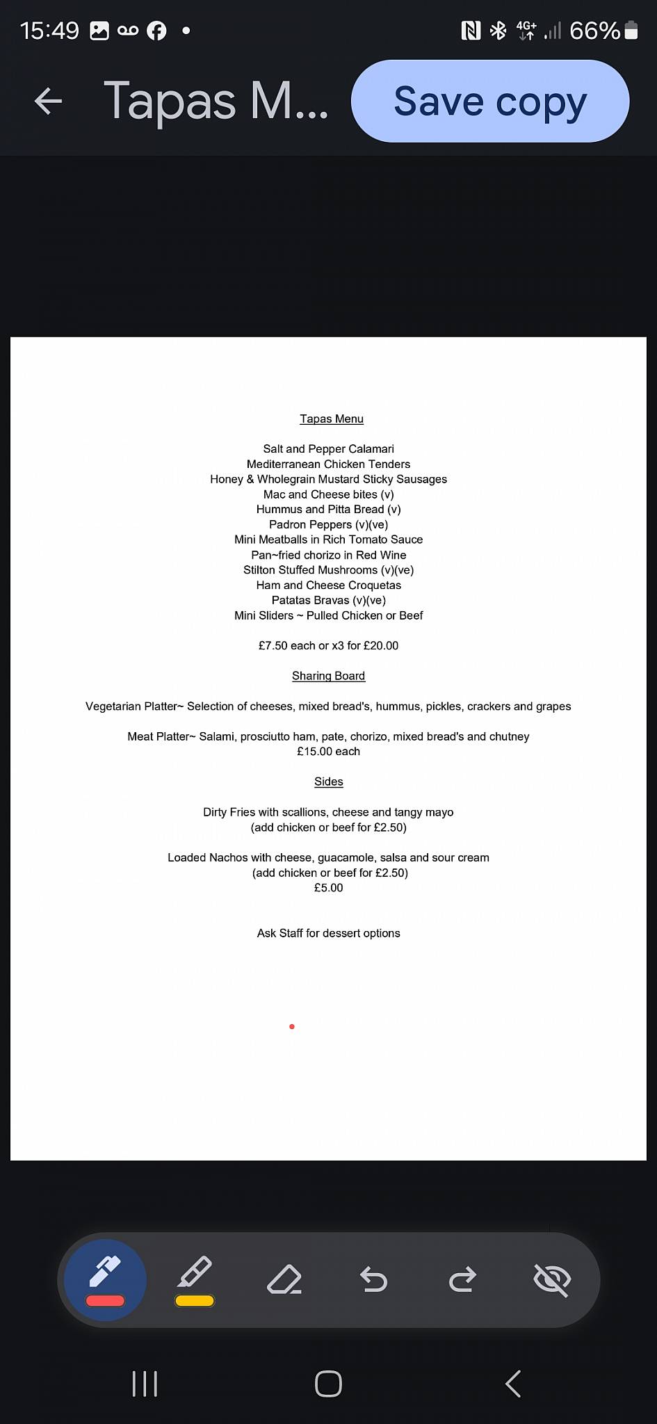 Menu at Crown & Liver pub & bar, Ewloe