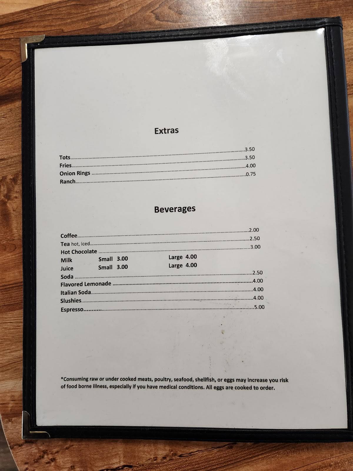 Menu at Cup of Sass Cafe, Toledo