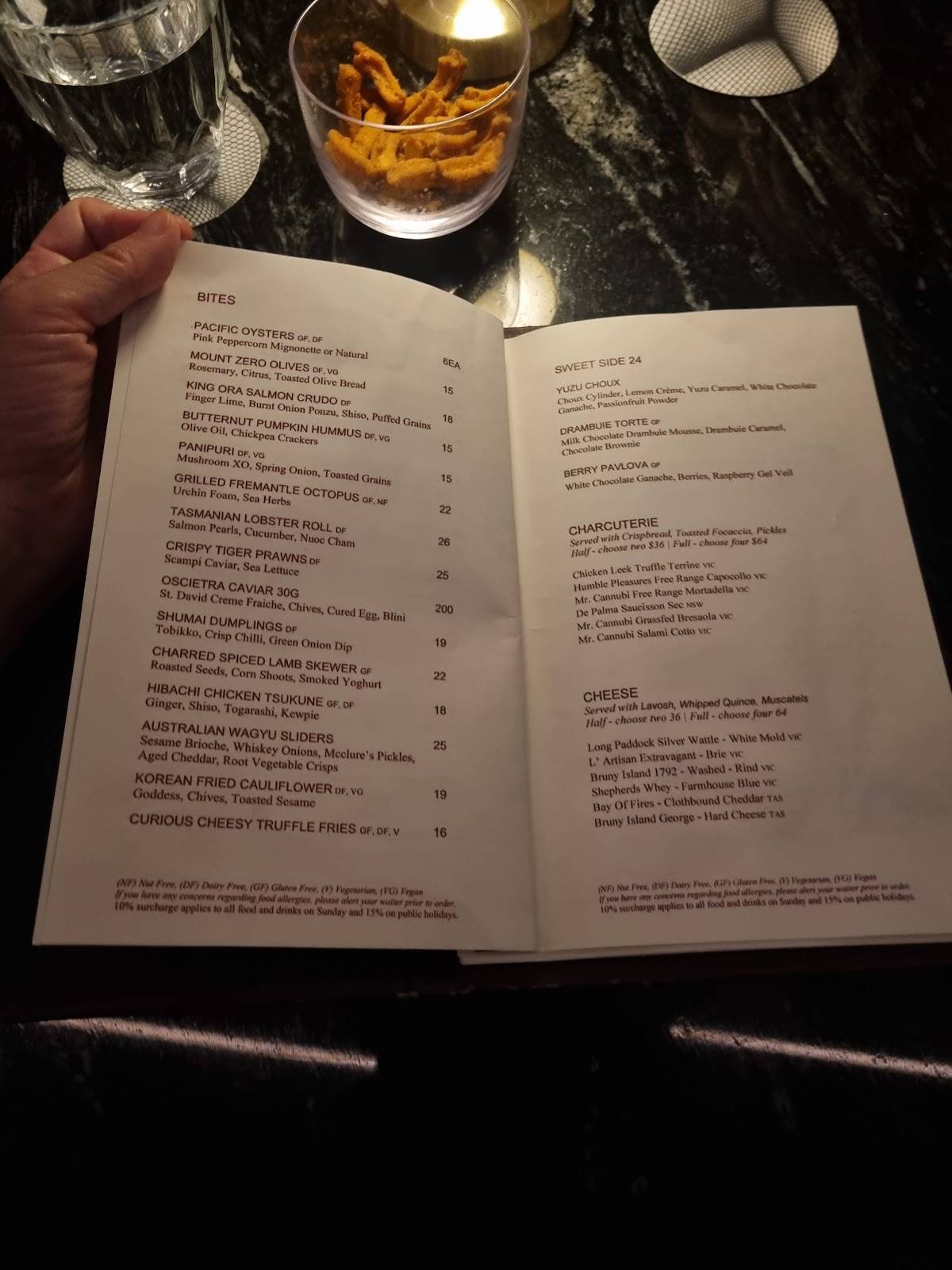 Menu at Curious pub & bar, Melbourne, 408 Flinders Ln