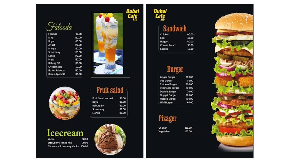 Menu at DUBAI CAFE, Jaipur