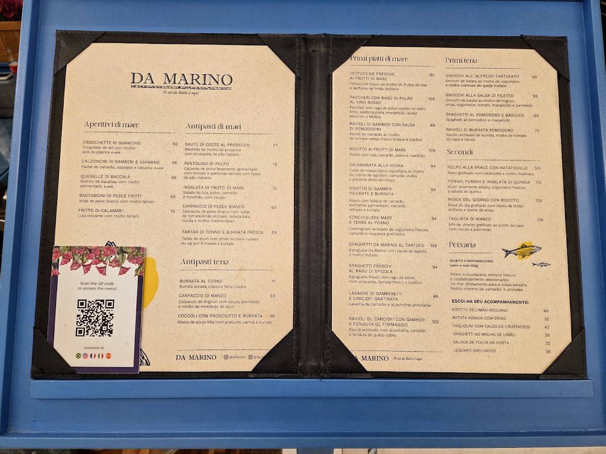 Menu em Da Marino - Morumbi restaurante, São Paulo
