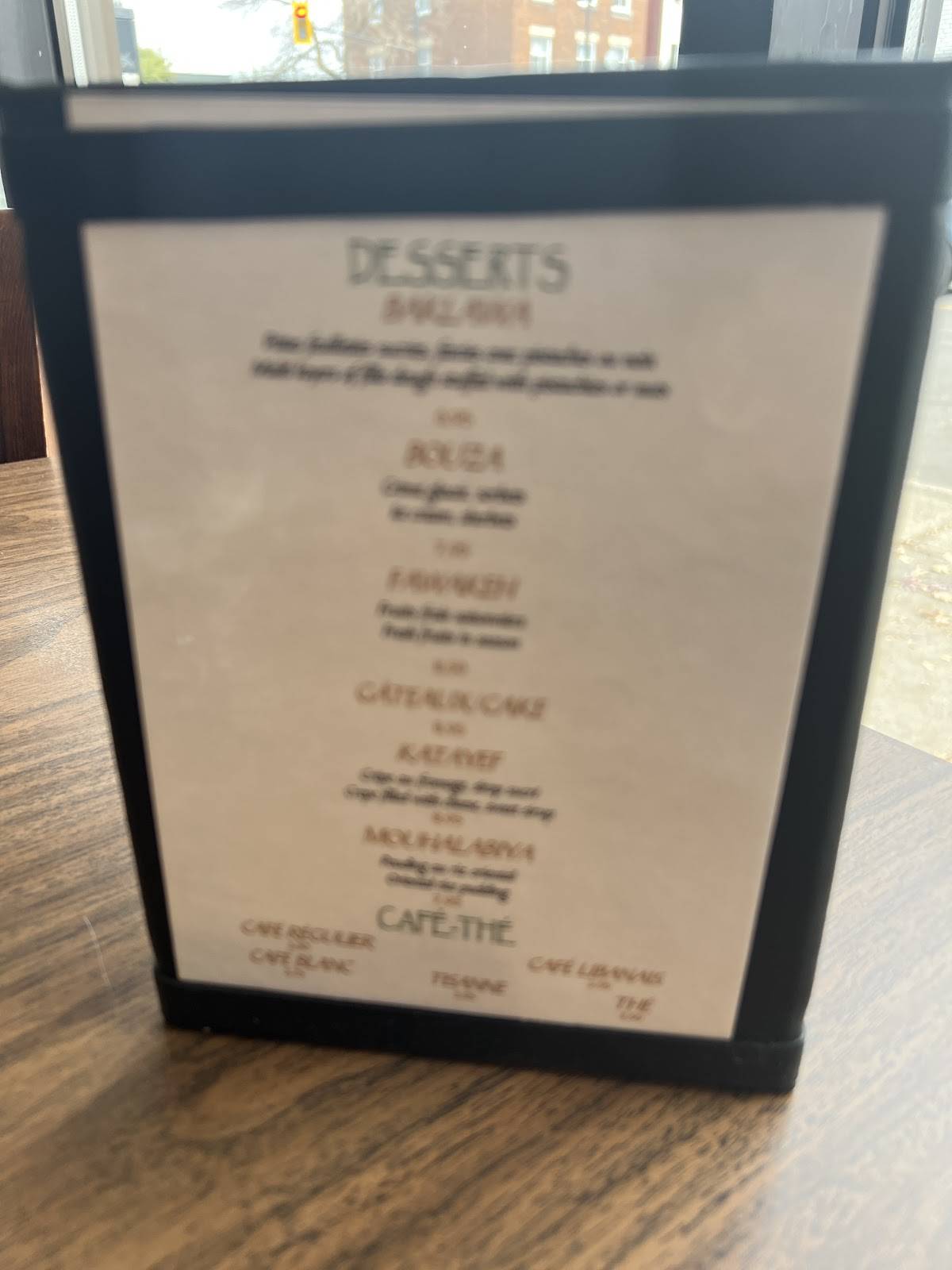 Menu au Restaurant Daou, Montréal, 519 Rue Faillon E