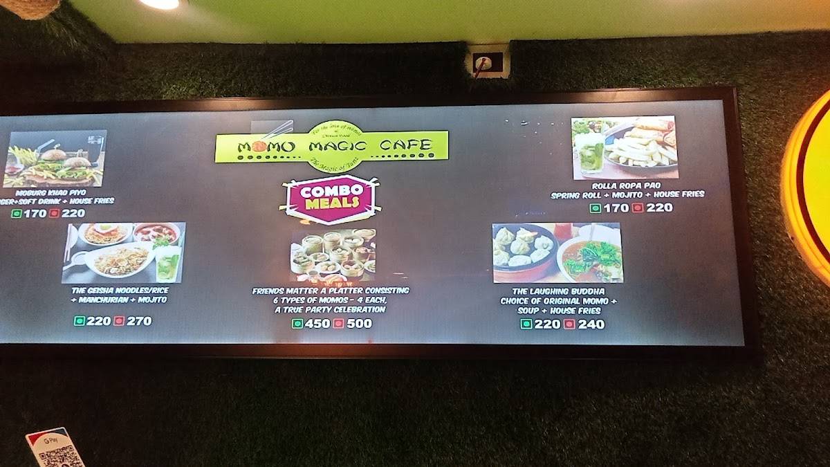 Menu at Momo Magic Cafe, Darbhanga