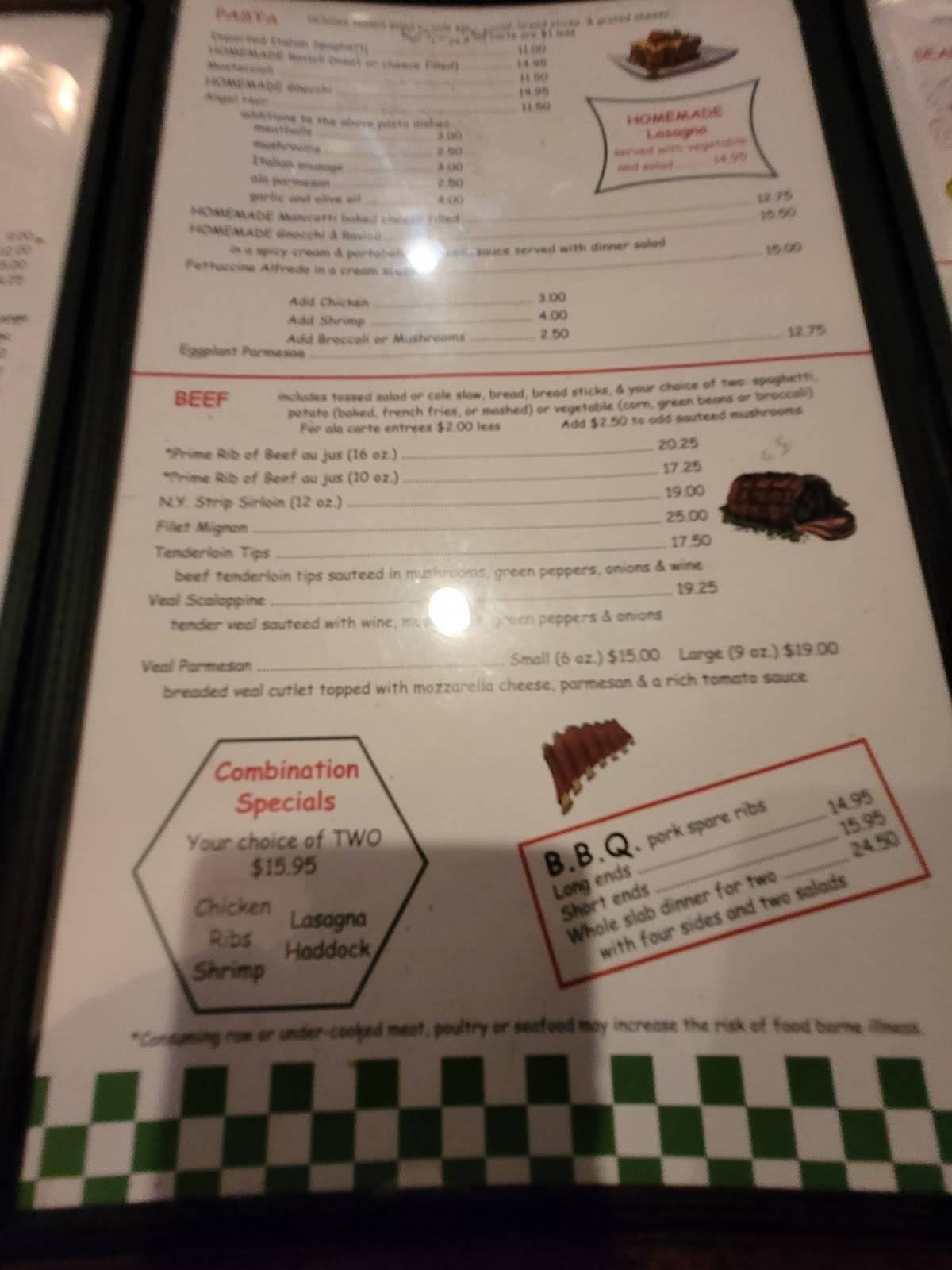 Menu at DeLuca's Restaurant, Westland, Warren Rd