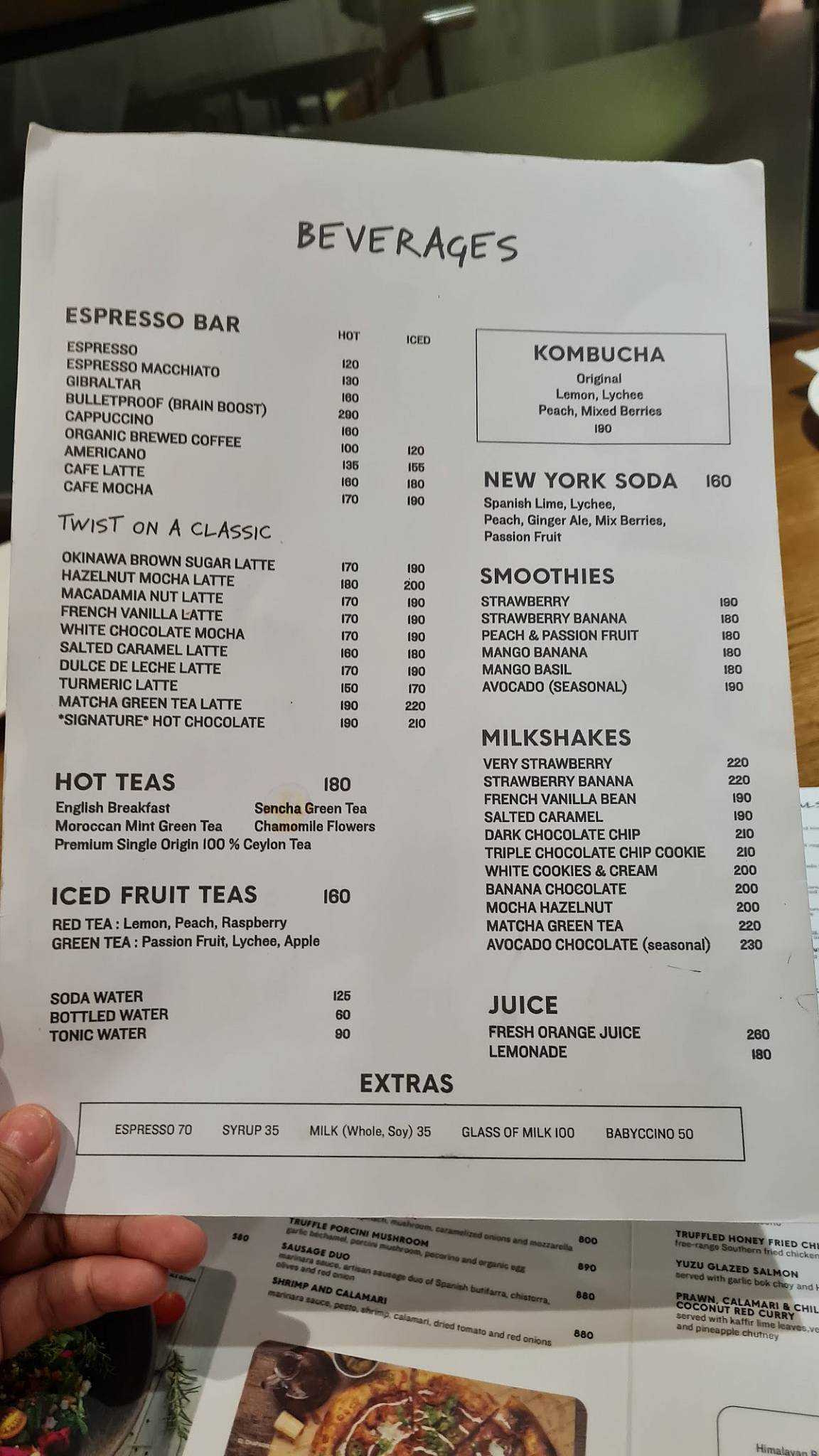Menu at Dean and DeLuca Quezon City cafe, Quezon City
