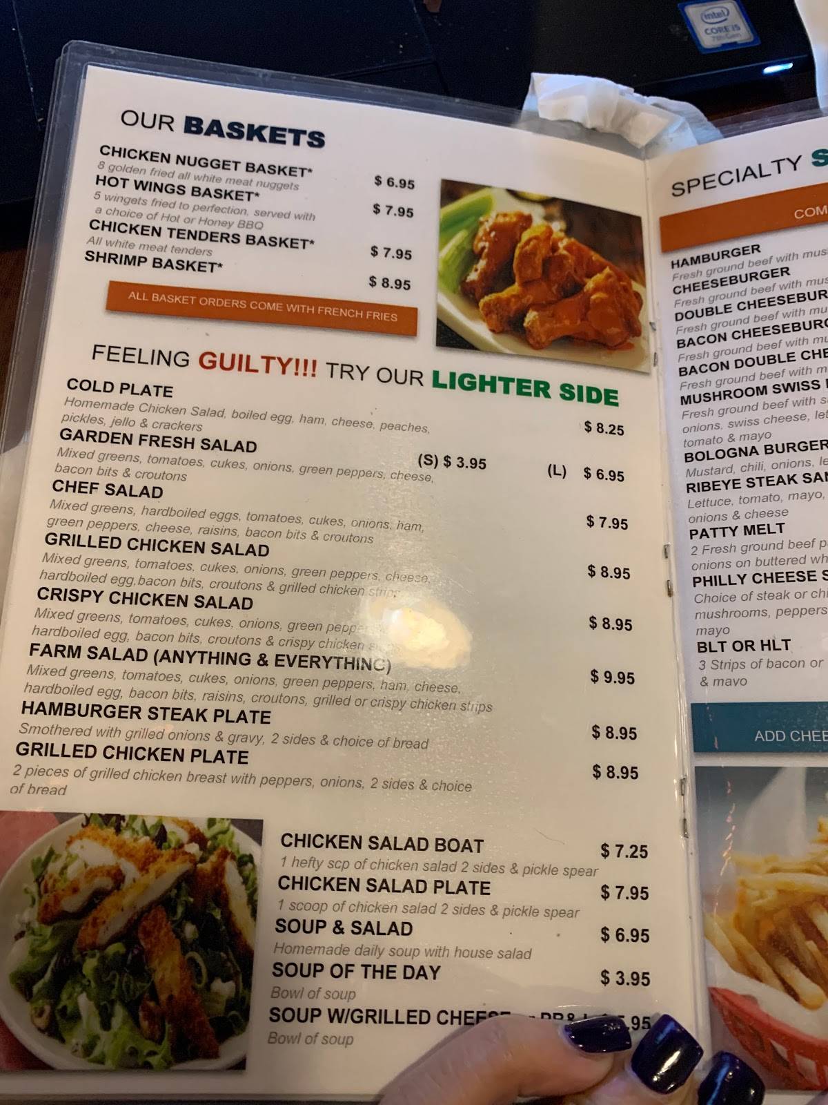 Menu at Dee's Diner restaurant, Goldsboro, W Grantham St