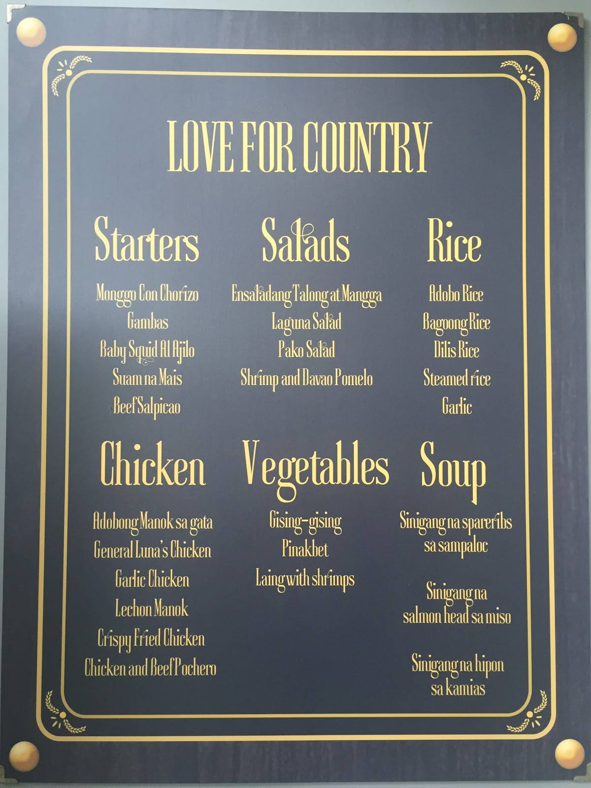 Menu at Dekada Historic Filipino Cuisine restaurant, Quezon City ...