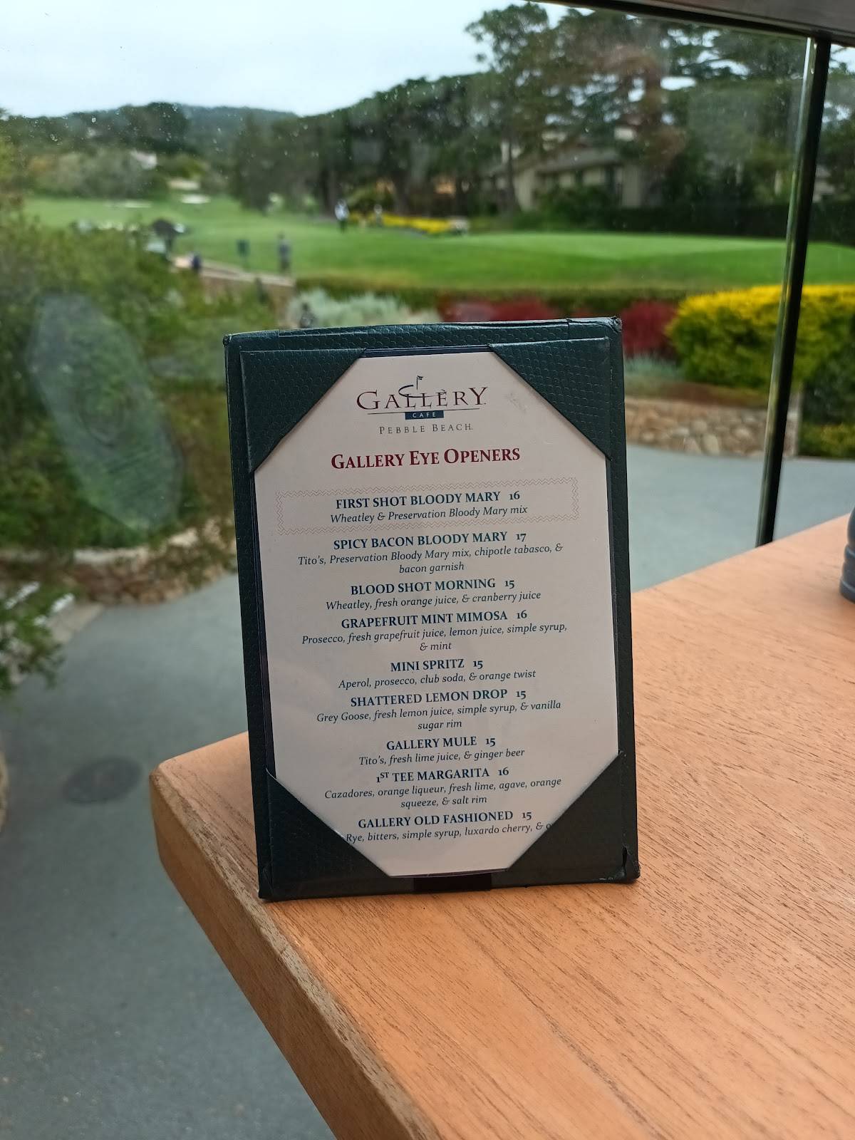Menu at Gallery Café cafe, Del Monte Forest, 17 Mile Dr