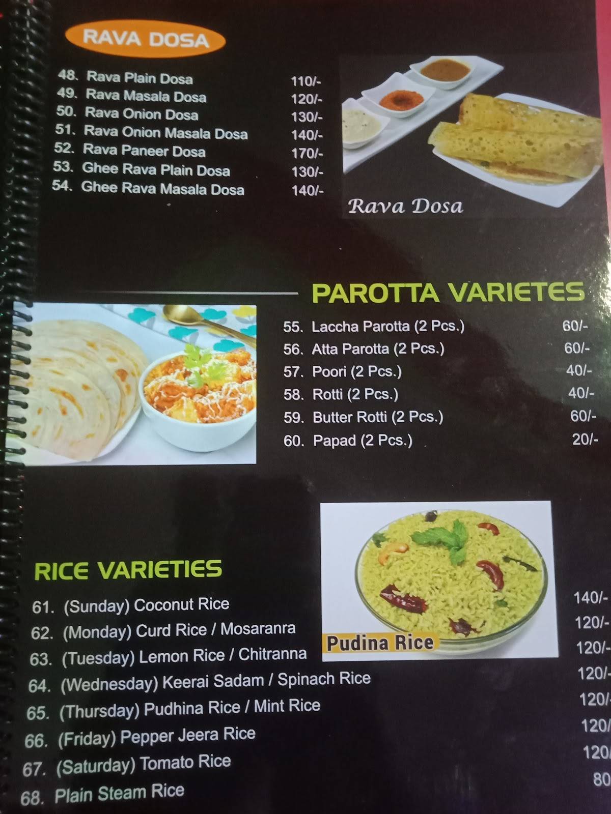 Menu at Annai South indian Kitchen, Delhi, DS Kothari Hostel Ln
