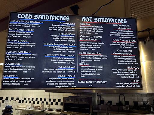 Menu at Deli George restaurant, Boise, 220 S Broadway Ave