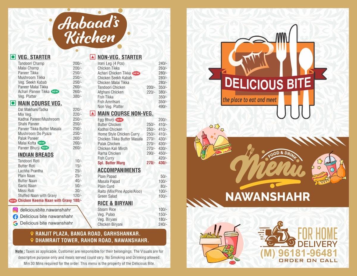 Menu at Delicious Bite - Nawanshahr, Nawanshahr