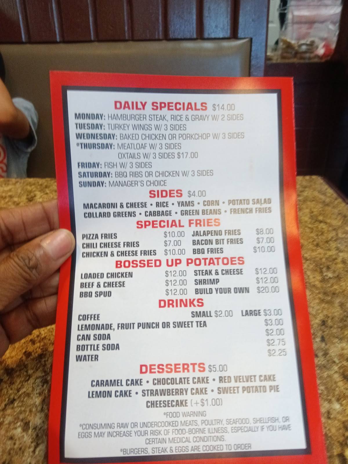 Menu at Dell's Food restaurant, Columbus, University Ave STE 4