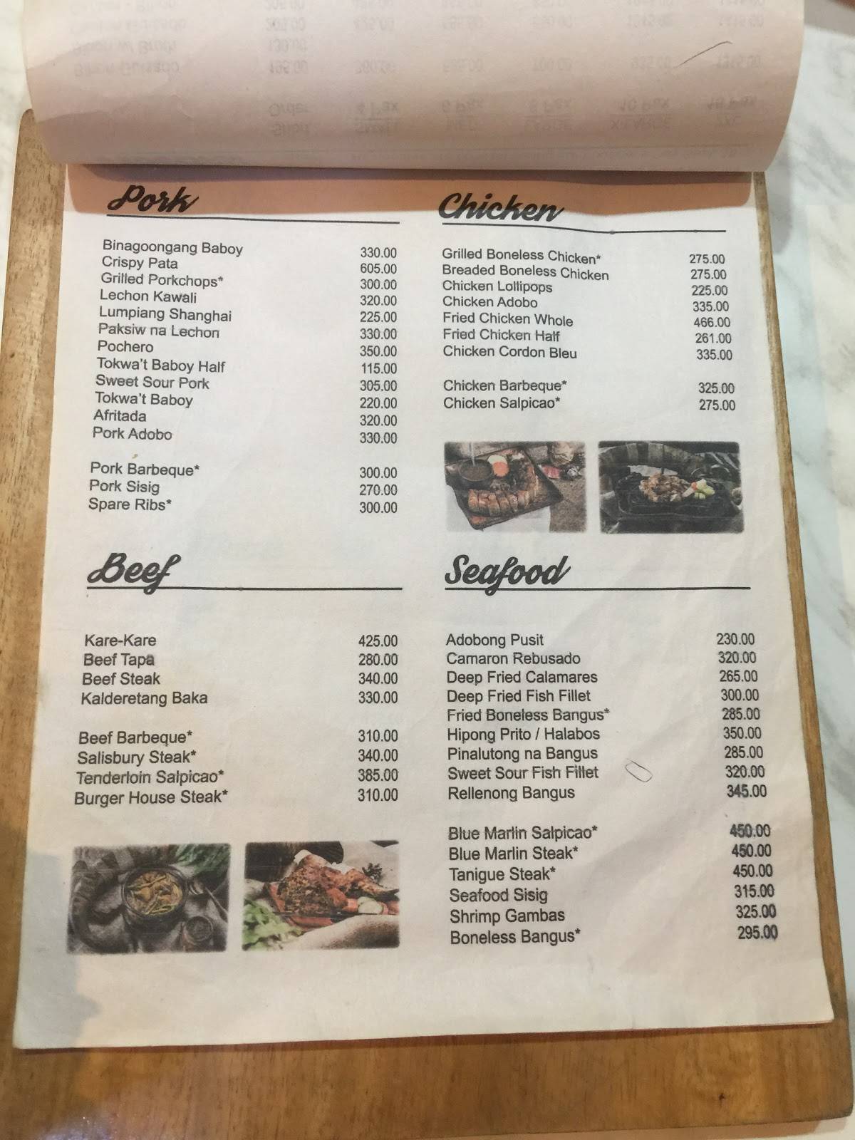 Menu at Little Quiapo desserts, Quezon City