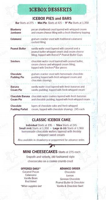 Menu at M Bakery, Taguig, Lower Ground