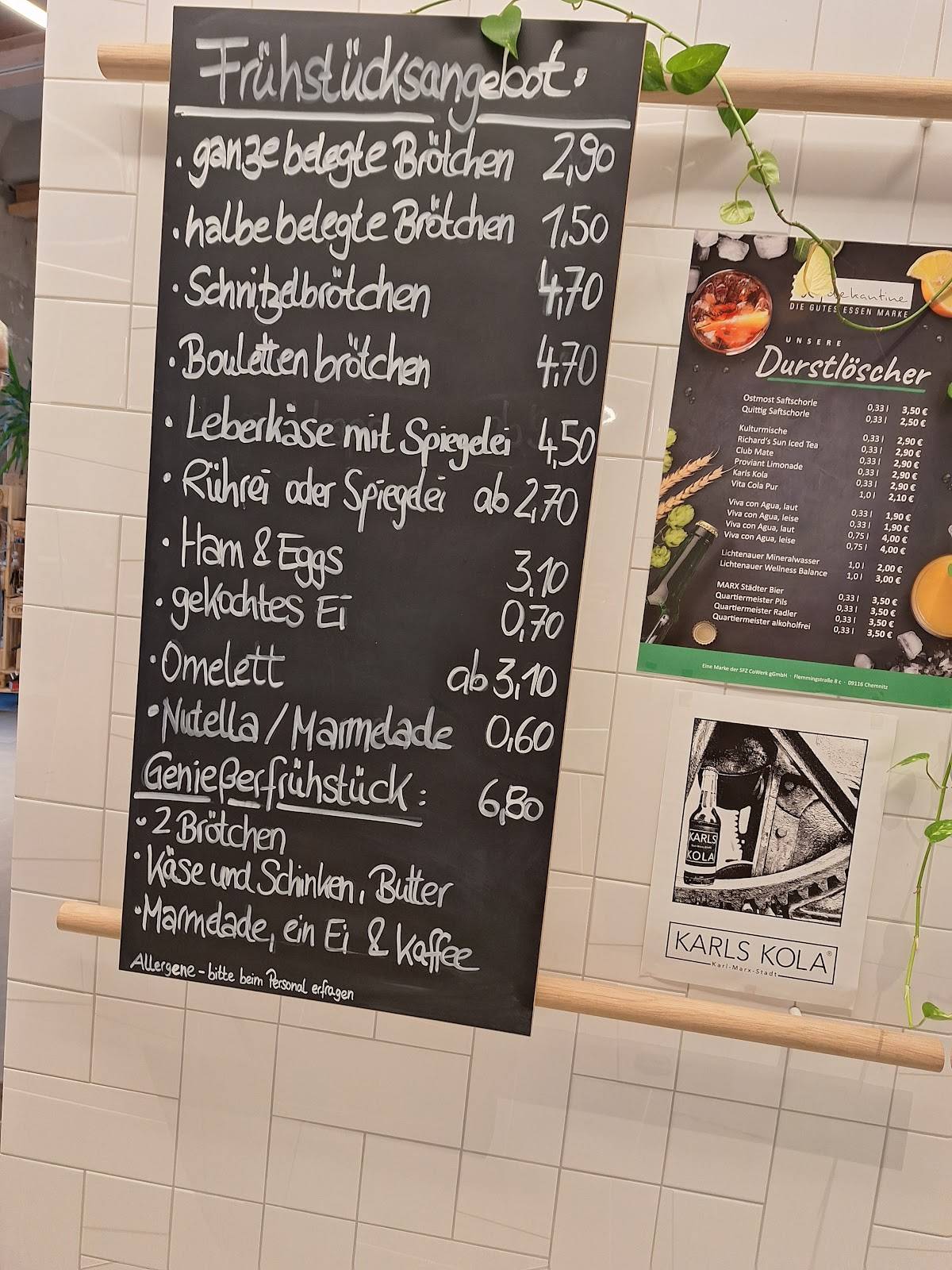 Speisekarte von Die Kantine Gewerbepark A4 restaurant, Chemnitz