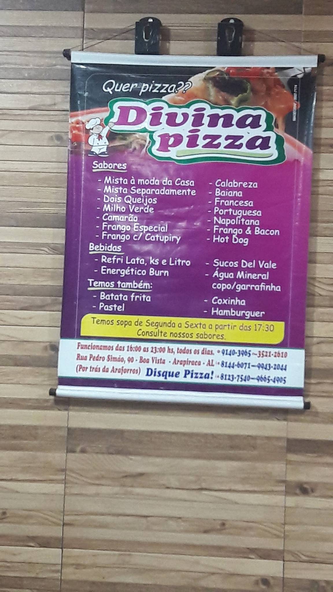 Menu em Divina Pizza restaurante, Arapiraca