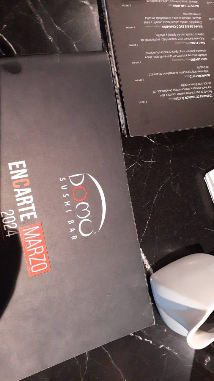 Carta de Domu Sushi Bar, Orizaba