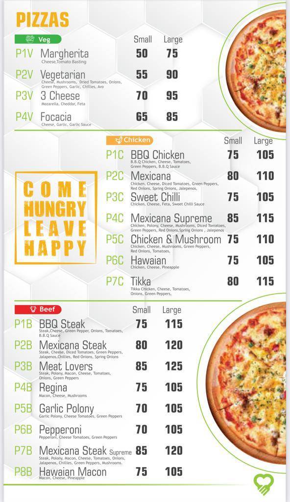 Menu at Don Bau Food Bloemfontein pizzeria, Bloemfontein