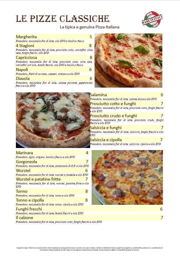 Menu da Don Matteo - Pizzeria Cucinata, Monte Colombo-Montescudo