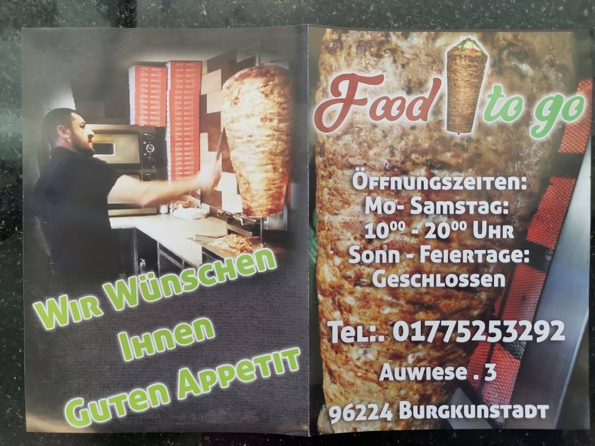 Food to go menu store