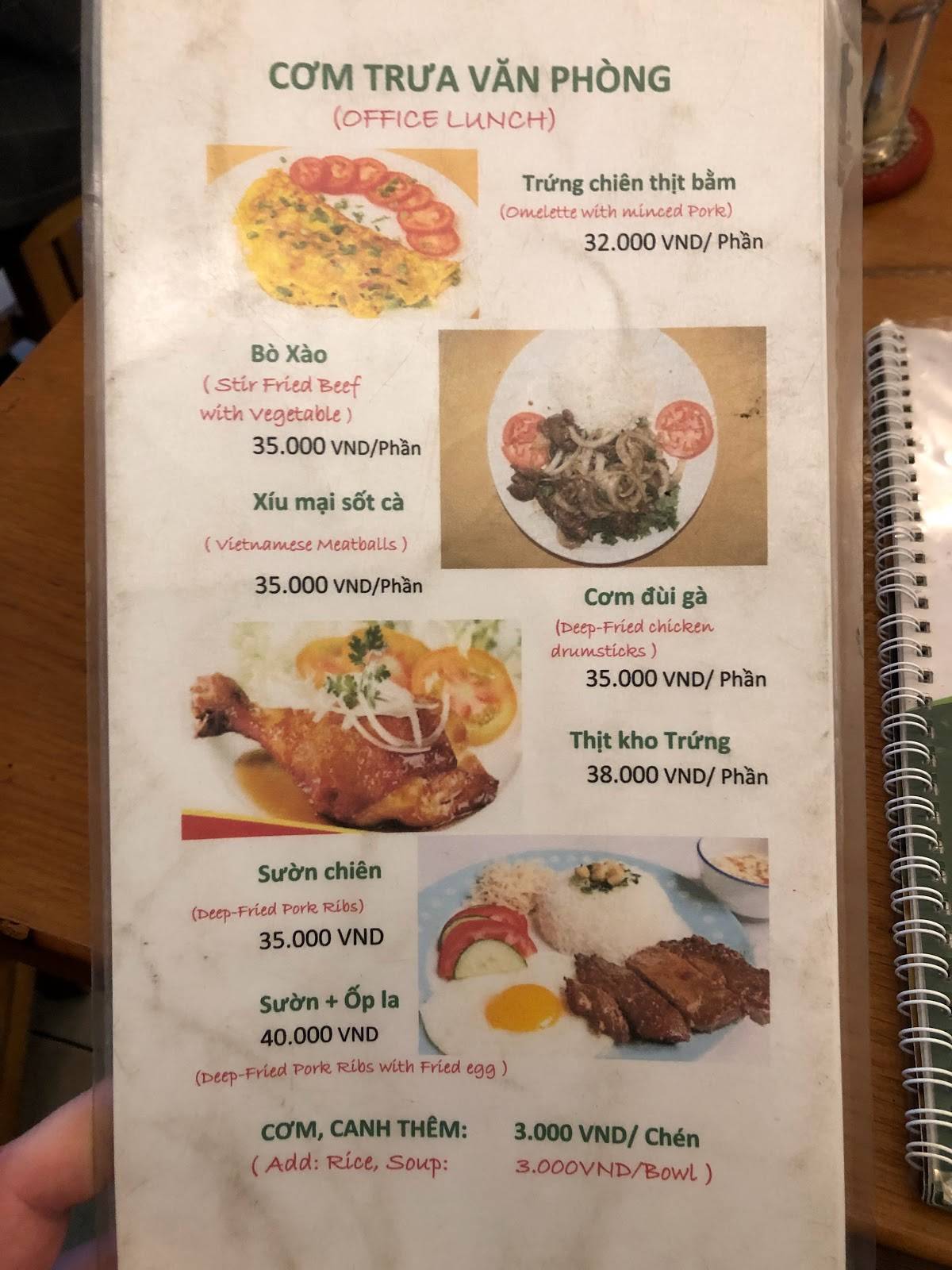 Menu at Dong Xanh Green Field ~ Coffee, Ho Chi Minh City
