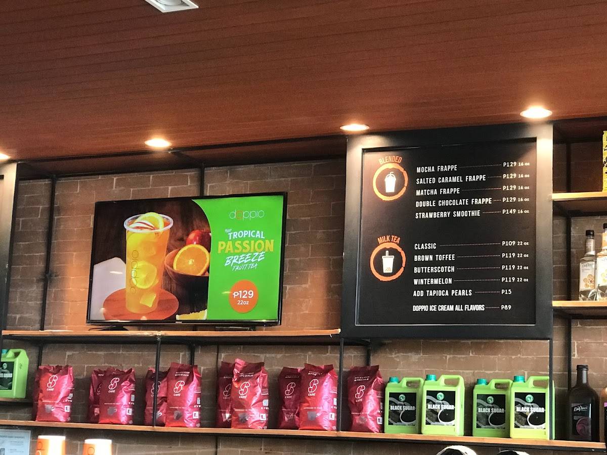 Menu at Doppio cafe, Quezon City, Landers Superstore 1106