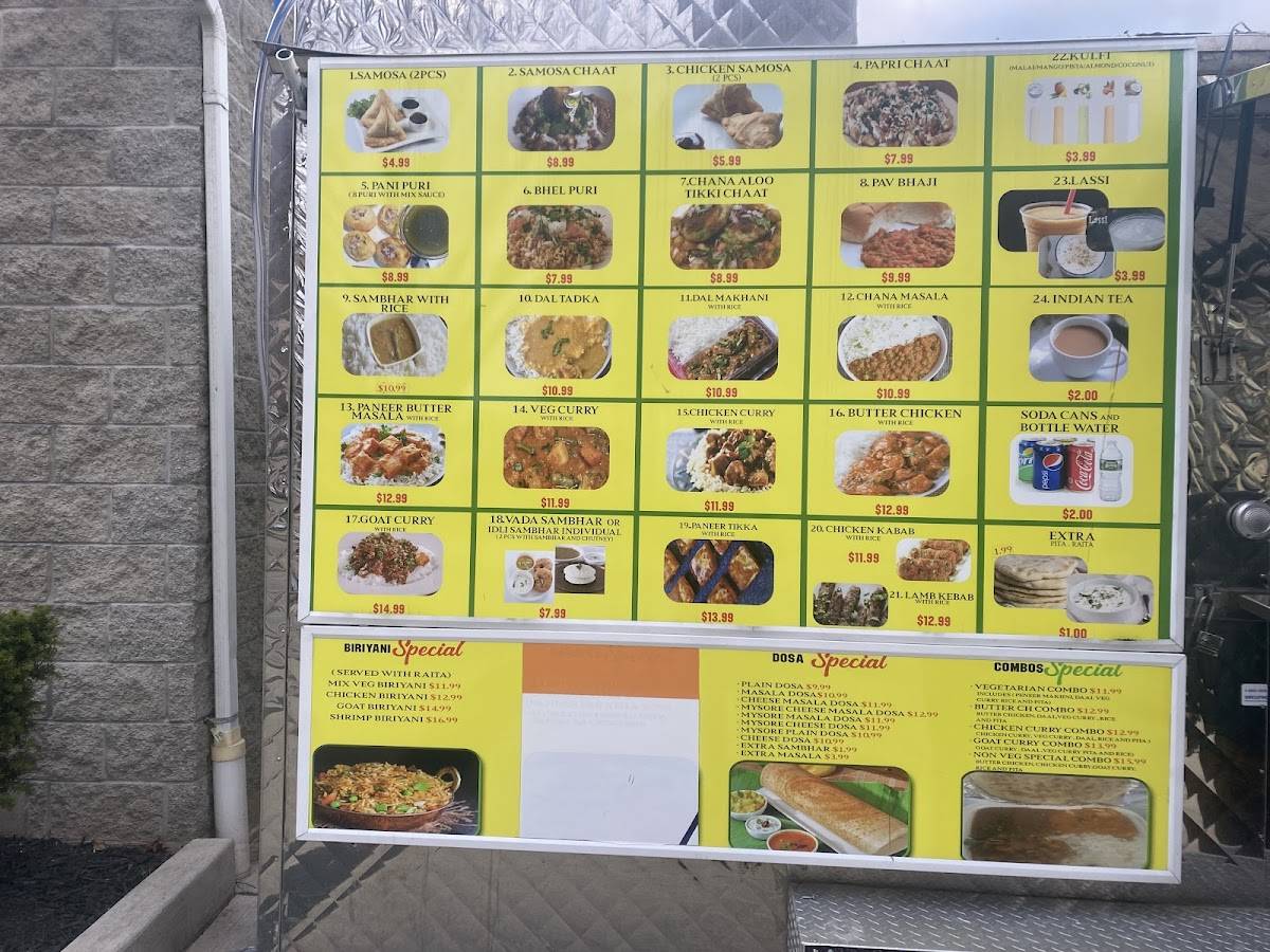 Menu at Dosa Hut restaurant, Niagara Falls, 16 Rainbow Blvd