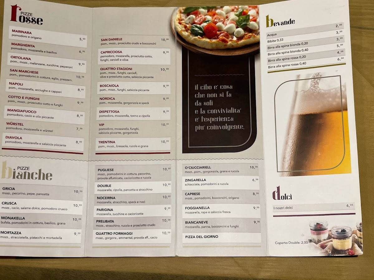 Menu at Double restaurant, Foggia